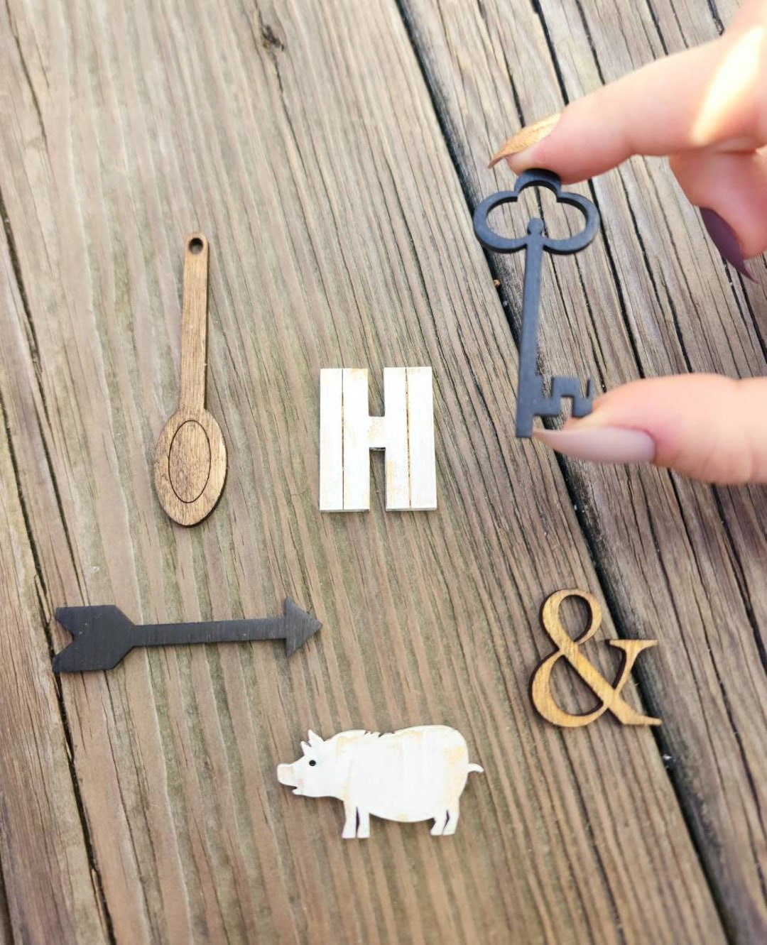 Dollhouse Miniature Wooden Wall Art 6pc- Miniature Decorations ...