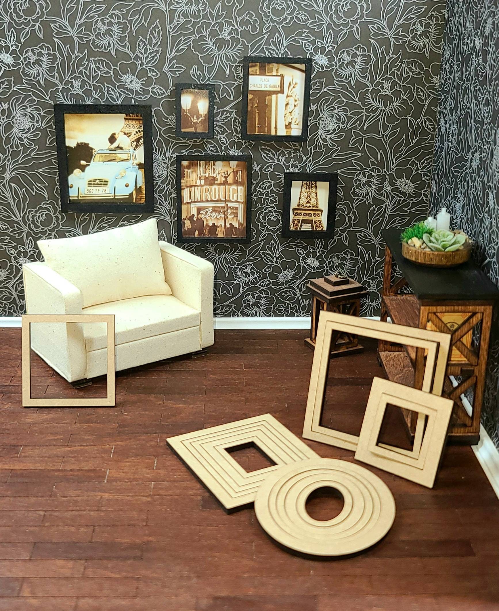 Dollhouse Miniature Picture Frame DIY dollhouse Miniatures - Etsy