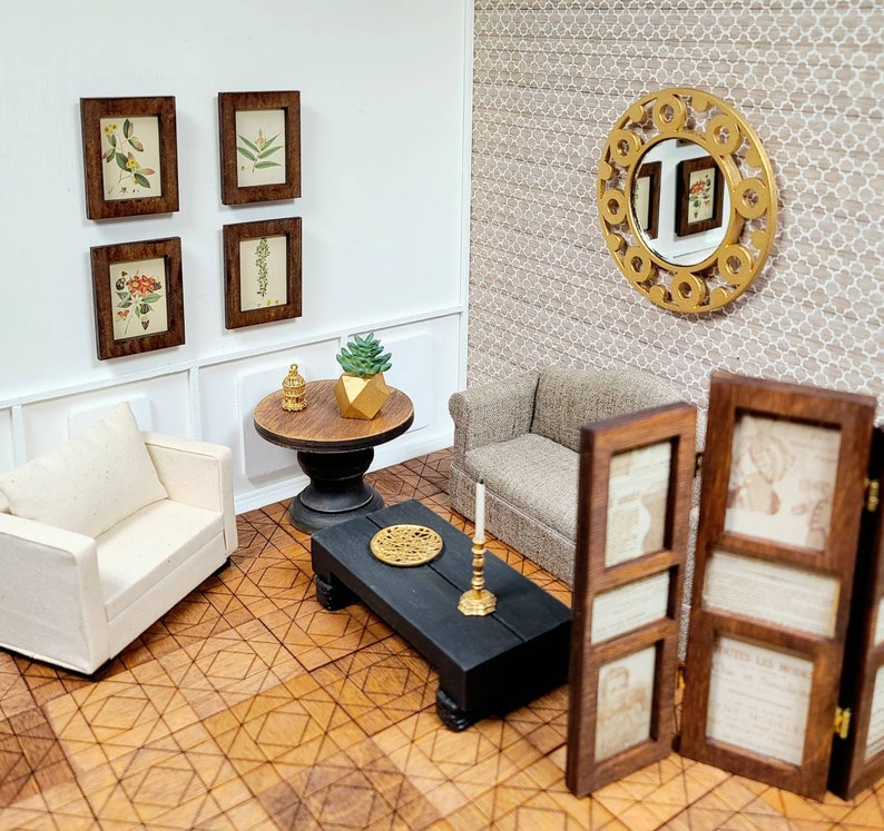 Miniature Painting Wall Art 2pc Miniature Decorations - Etsy