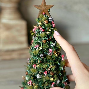Miniature Dollhouse Rustic Christmas Tree (1:12 Scale) - Dollhouse ...