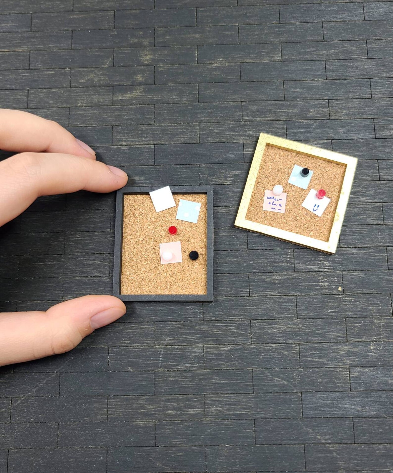 Miniature Dollhouse Pin Board With Post-its Cork Board - Etsy