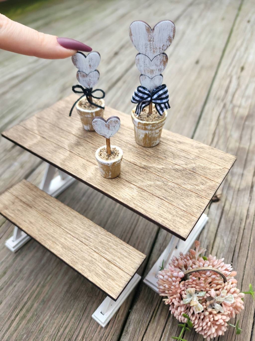 1/12 Miniature Valentines Day Heart Decor (3pc) - Dollhouse, Miniatures ...