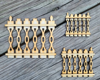 Dollhouse Miniature Fences Set DIY dollhouse Miniatures | Etsy