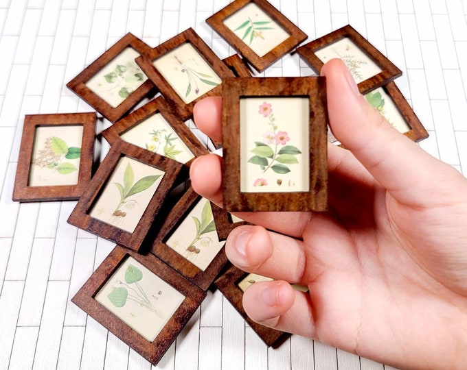 Miniature Painting Wall Art 2pc Miniature Decorations - Etsy