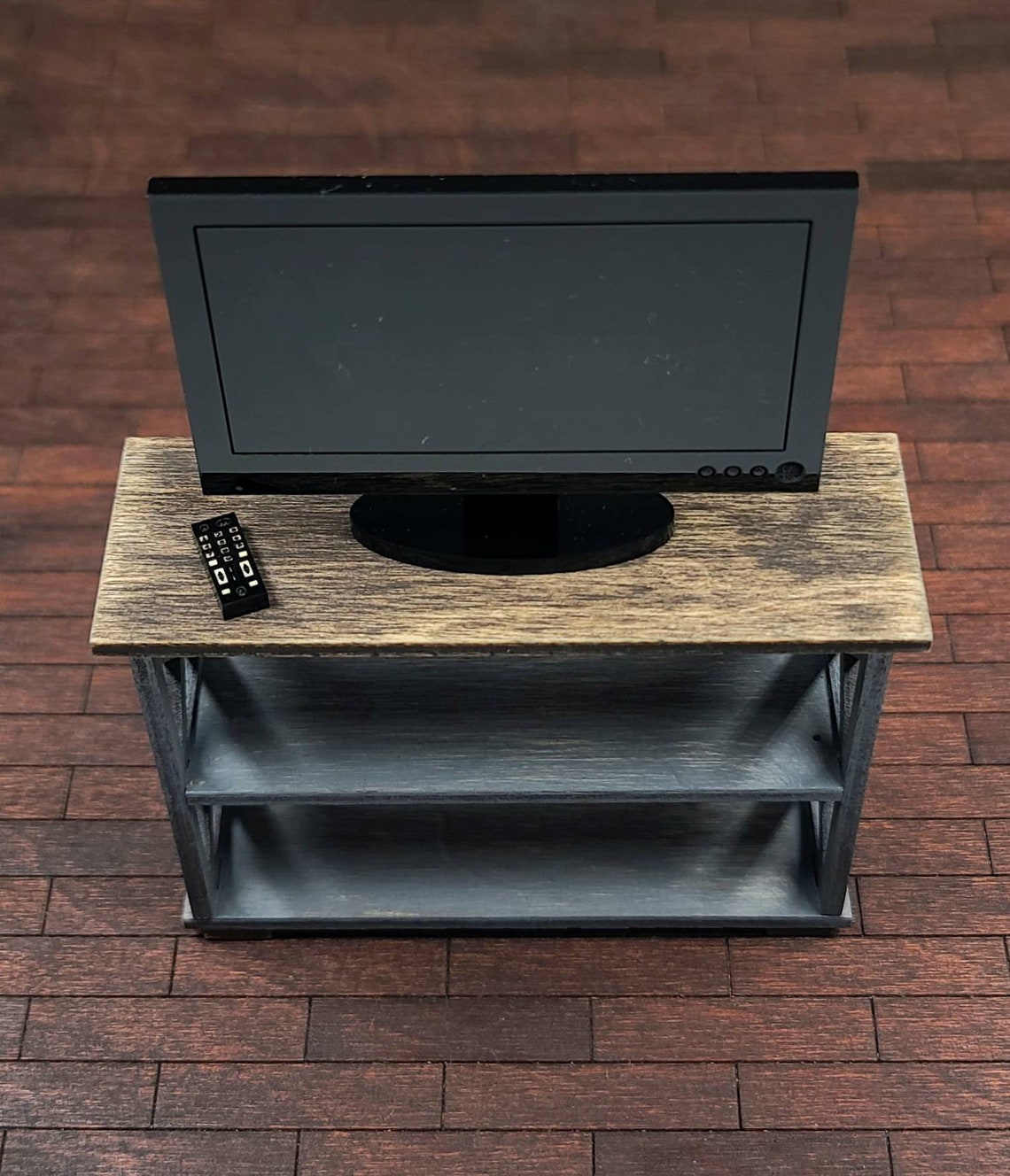 Dollhouse Miniature Flat Screen TV 1:12 Doll Furniture - Etsy