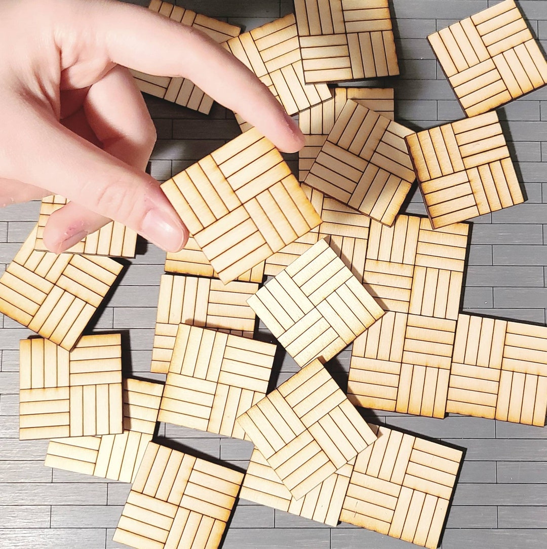 Miniature DIY Wooden Flooring Tiles - (1:12 Scale), Dollhouse ...