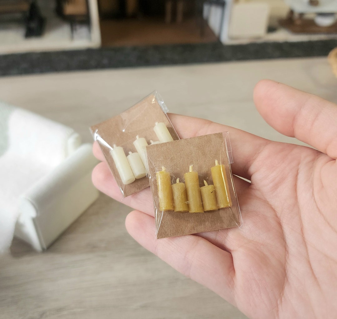 Dollhouse Miniature Candle Set (5pc) - 1/12, Decoration, Decor, Fairy ...