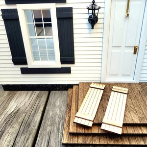 Dollhouse Miniature DIY Wooden Windows Shutters - (1:12 Scale ...