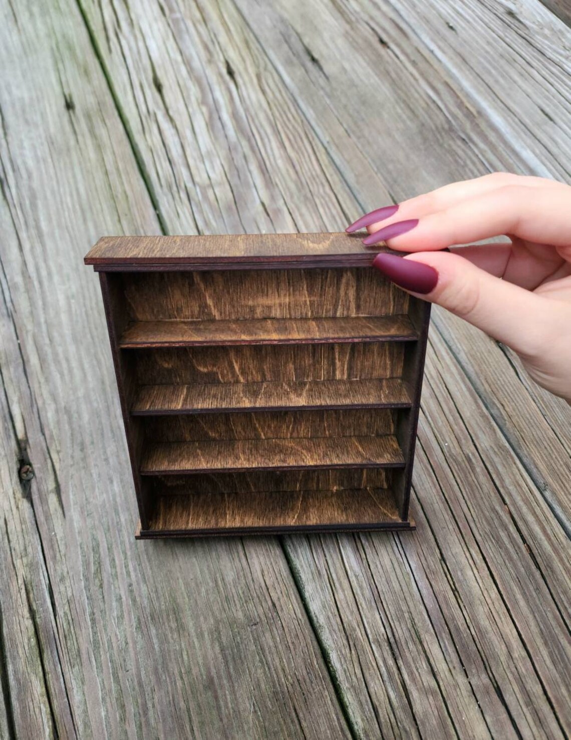 Miniature Dollhouse Long Bookshelf 1:12 Scale 1pc - Etsy