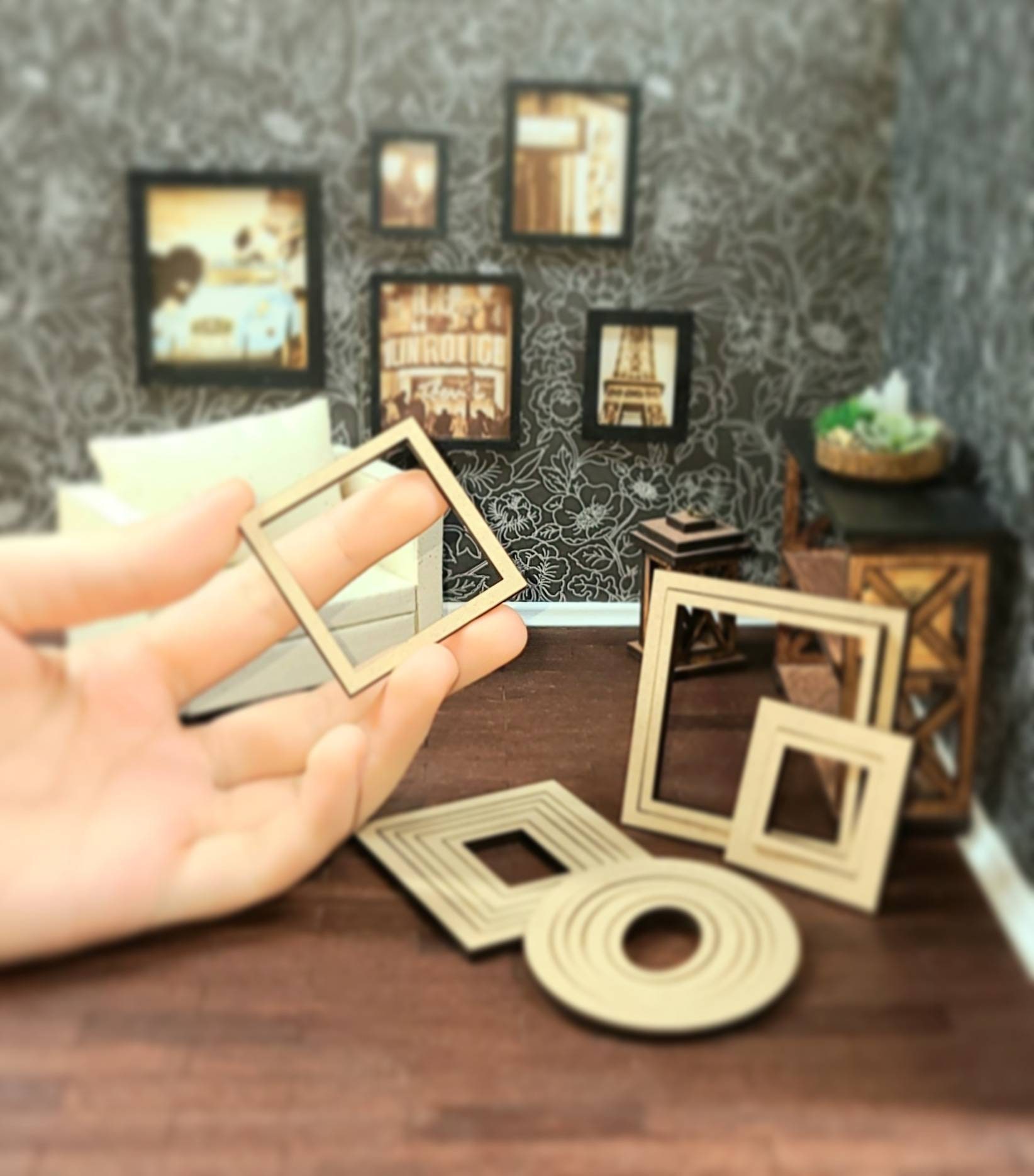 Dollhouse Miniature Picture Frame DIY dollhouse Miniatures - Etsy