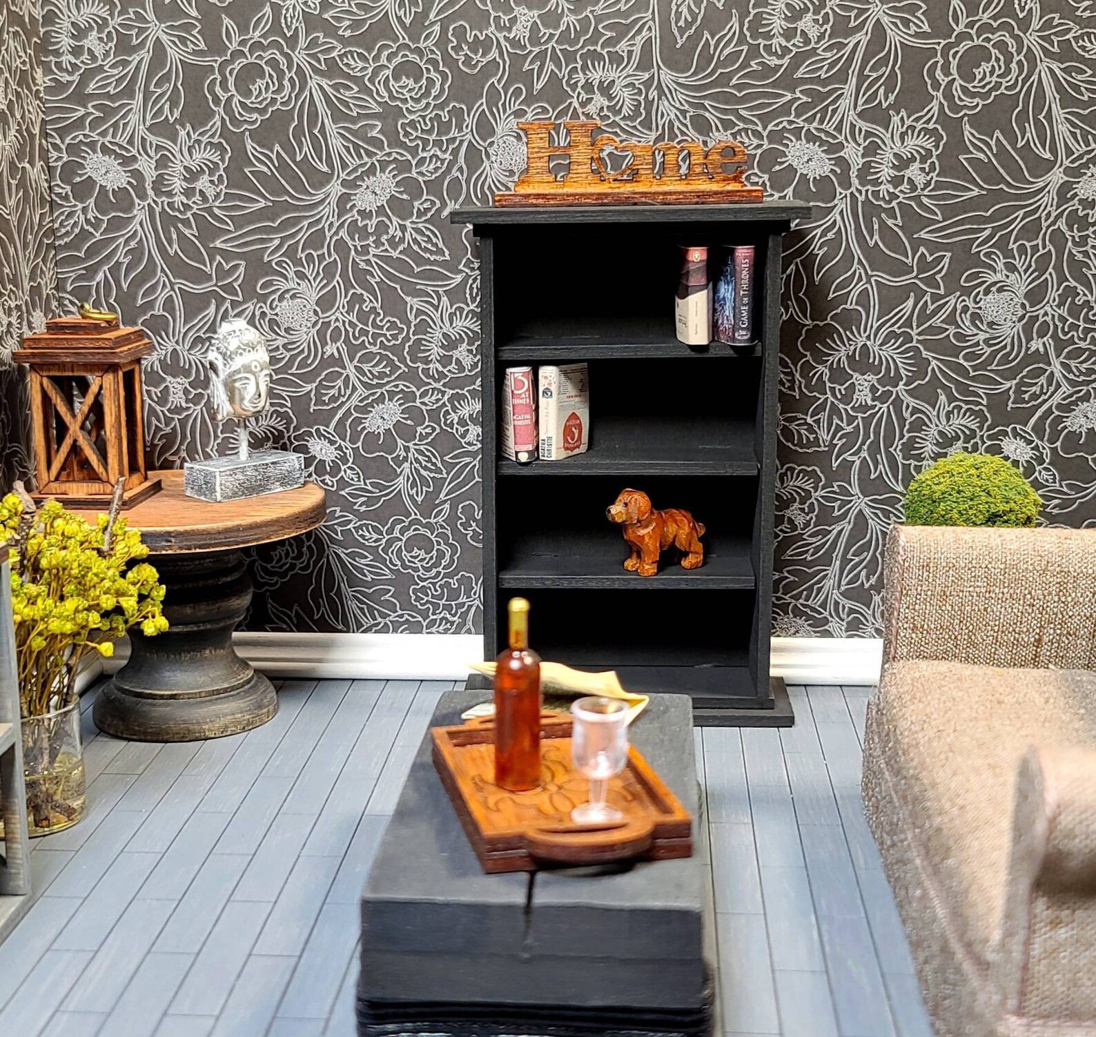 Miniature Dollhouse Bookshelf 1:12 Scale 1pc Miniatures - Etsy