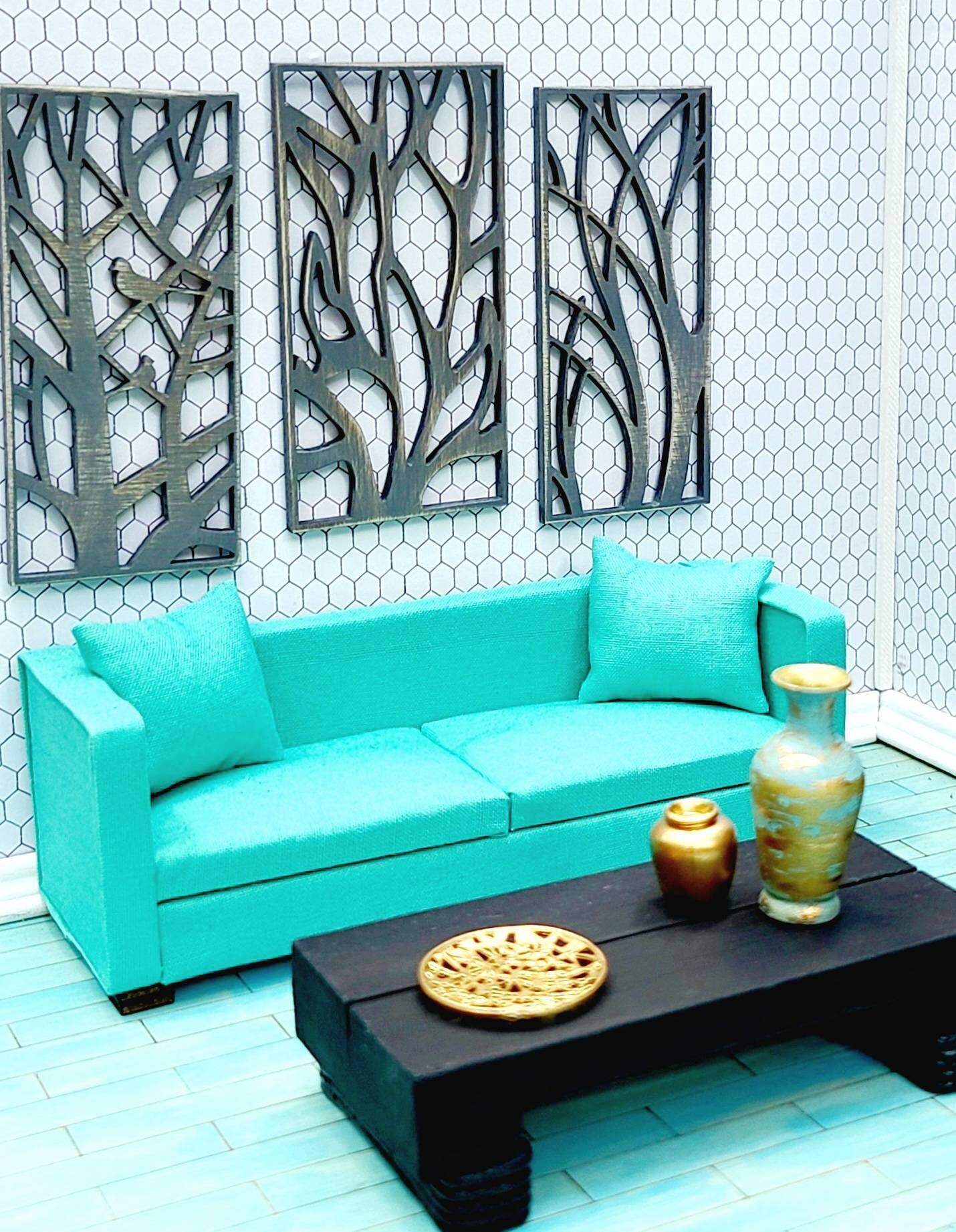 Miniature Tree Wall Art Miniature Decorations Dollhouses - Etsy