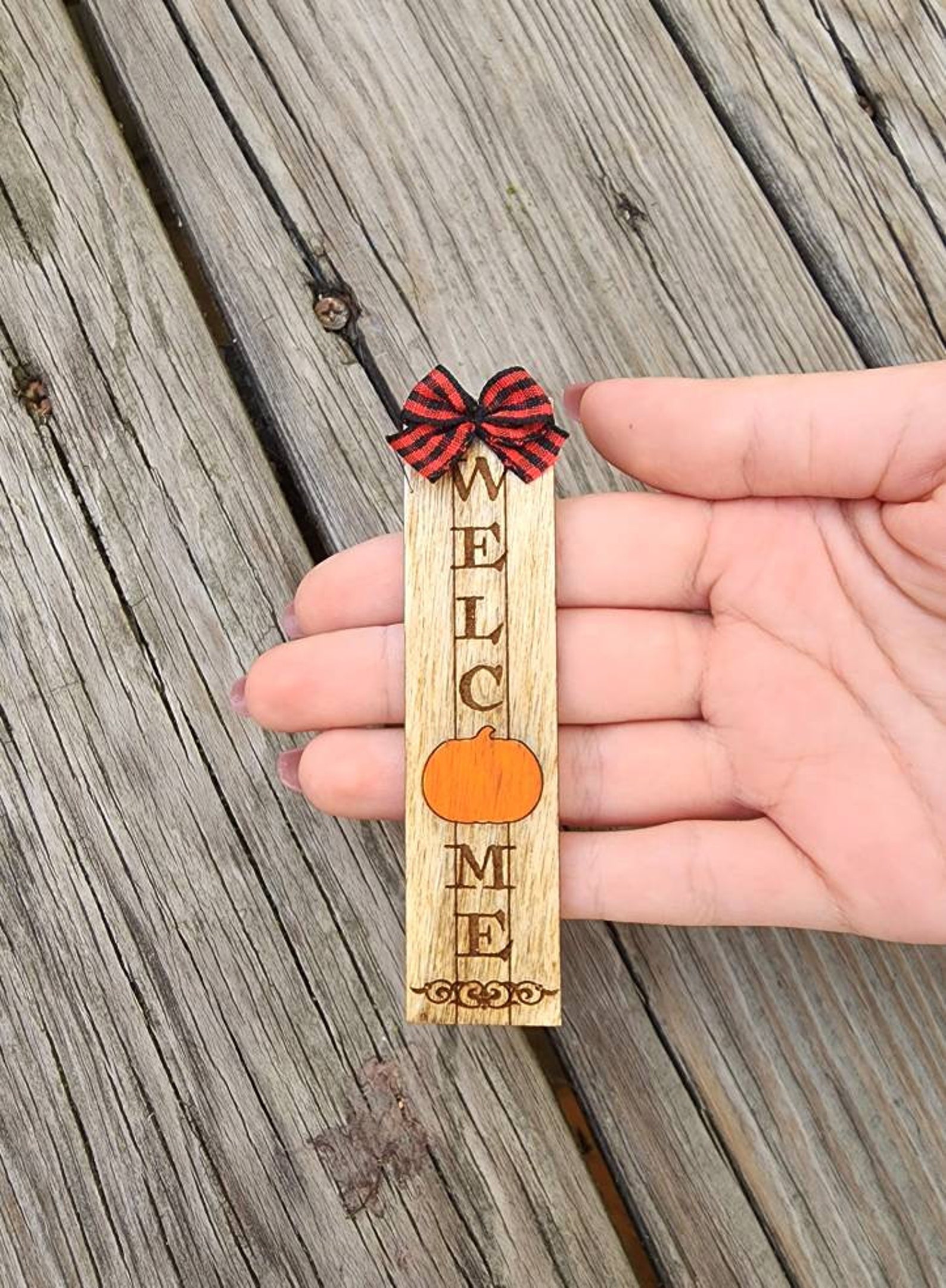 Miniature Welcome Sign Autumn Dollhouse 1:12 Dollhouse - Etsy