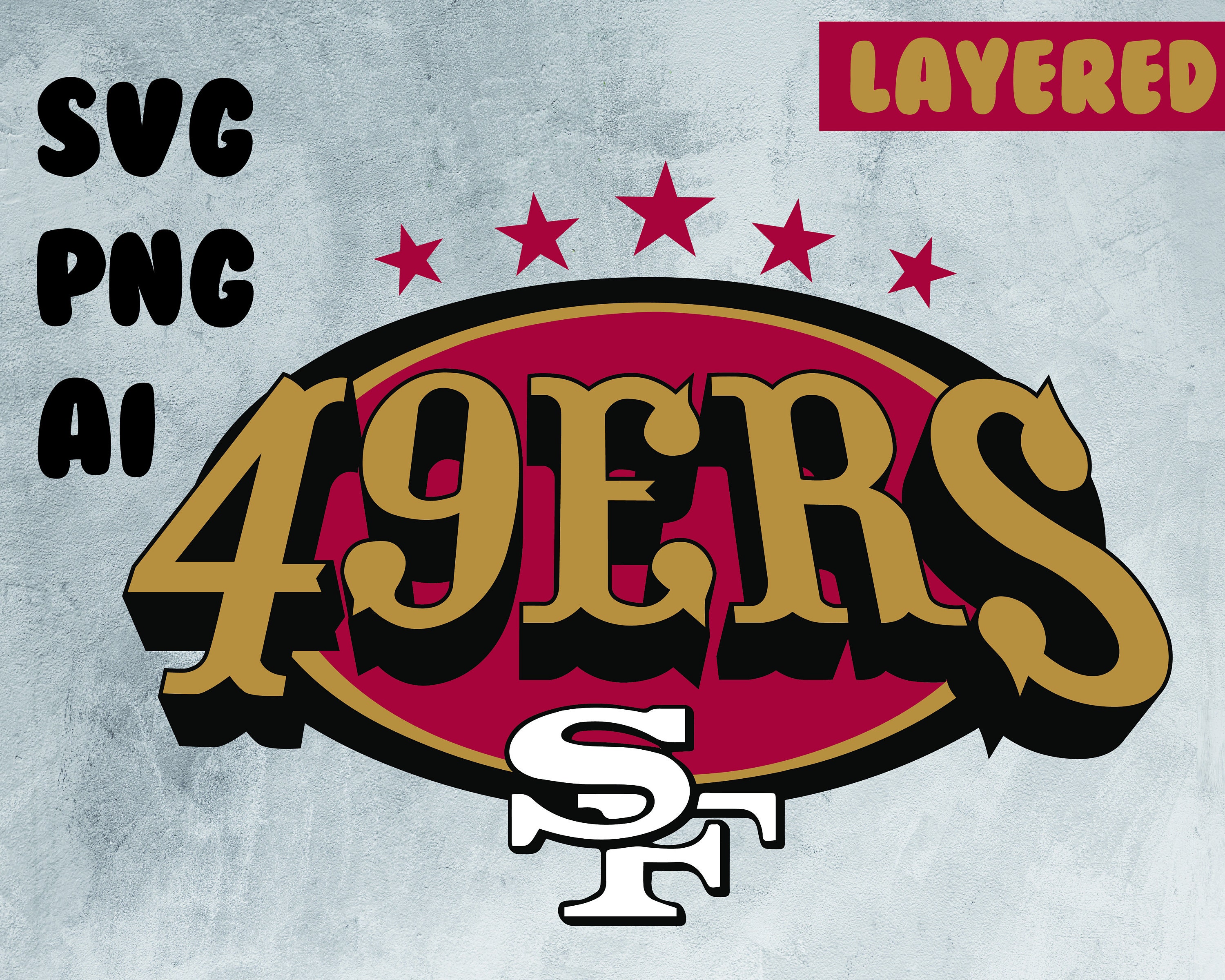 San Francisco 49ers San francisco 49ers svg 49ers SVG | Etsy