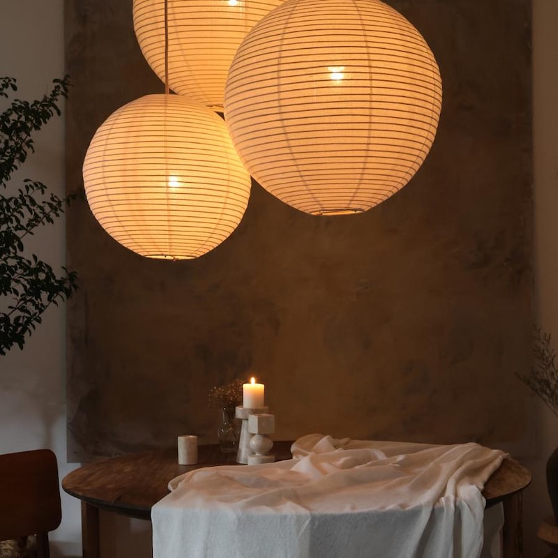 Linen Round Shade - Etsy