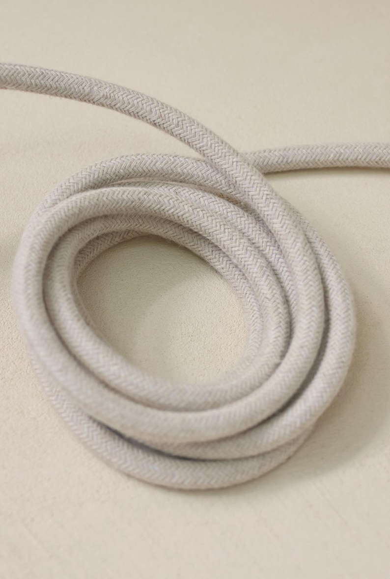 LINEN-COVERED CEILING Pendant Kit E27 White: Fabric Electrical Cord ...