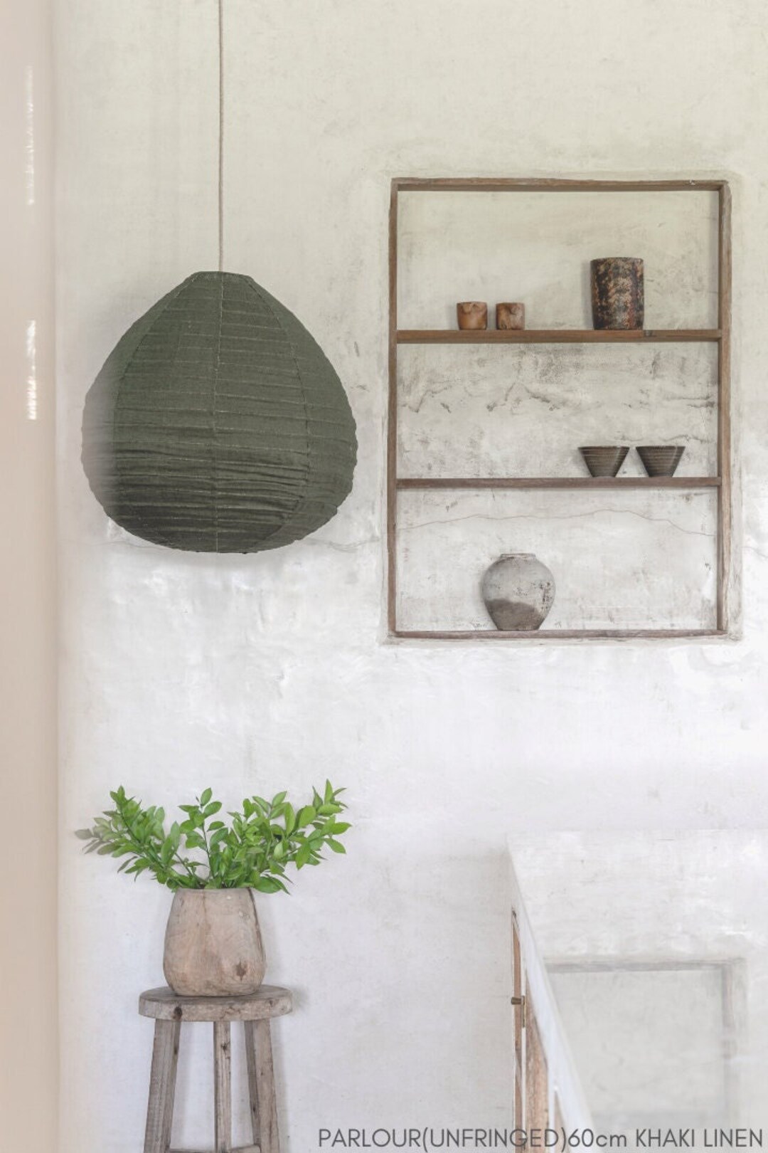 Linen Forest/bronze/rust Parlour Light Shade Linen Pendant Light ...