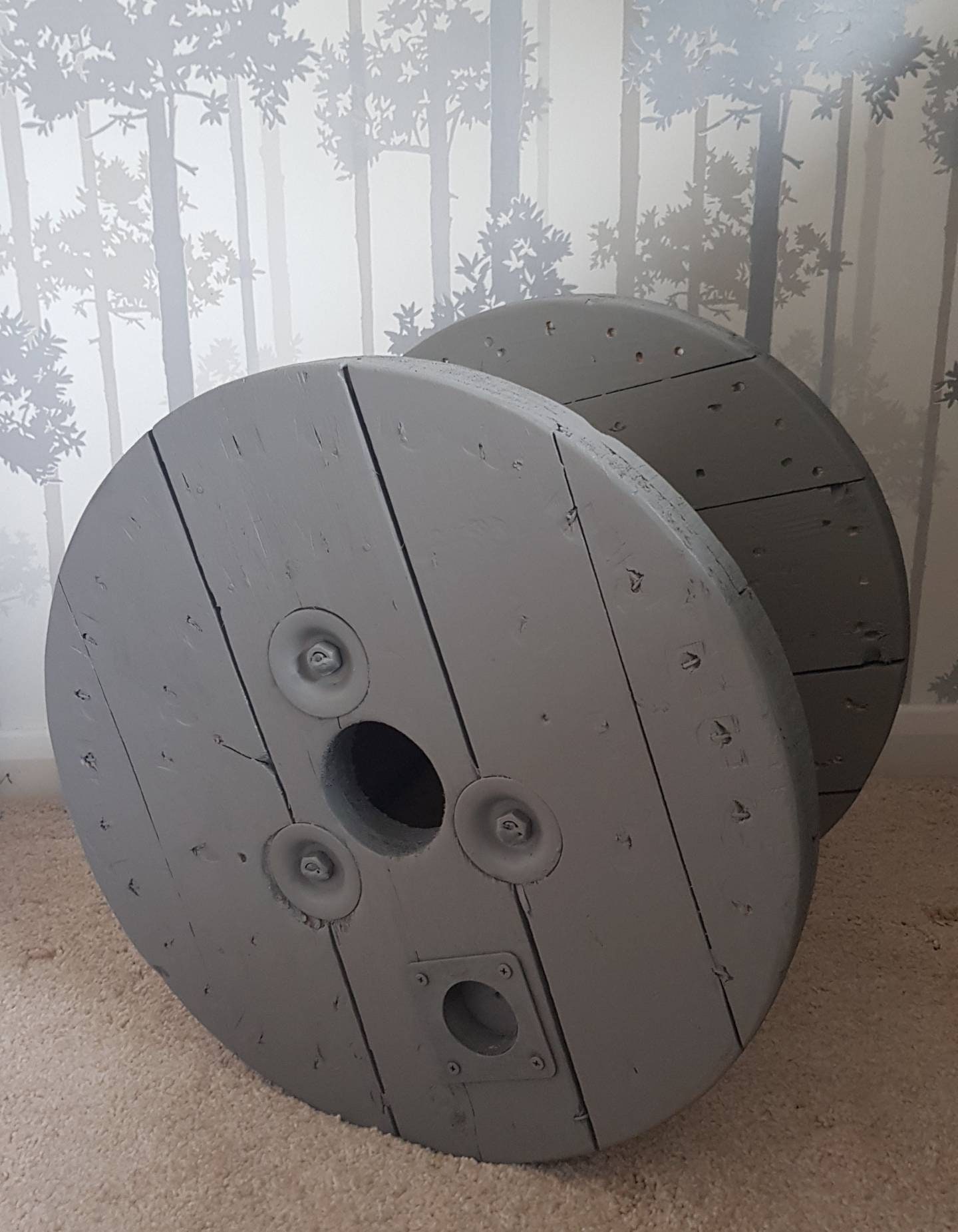 Wooden Rustic Cable Drum Cable Reel Cat Scratching Post Sisal | Etsy