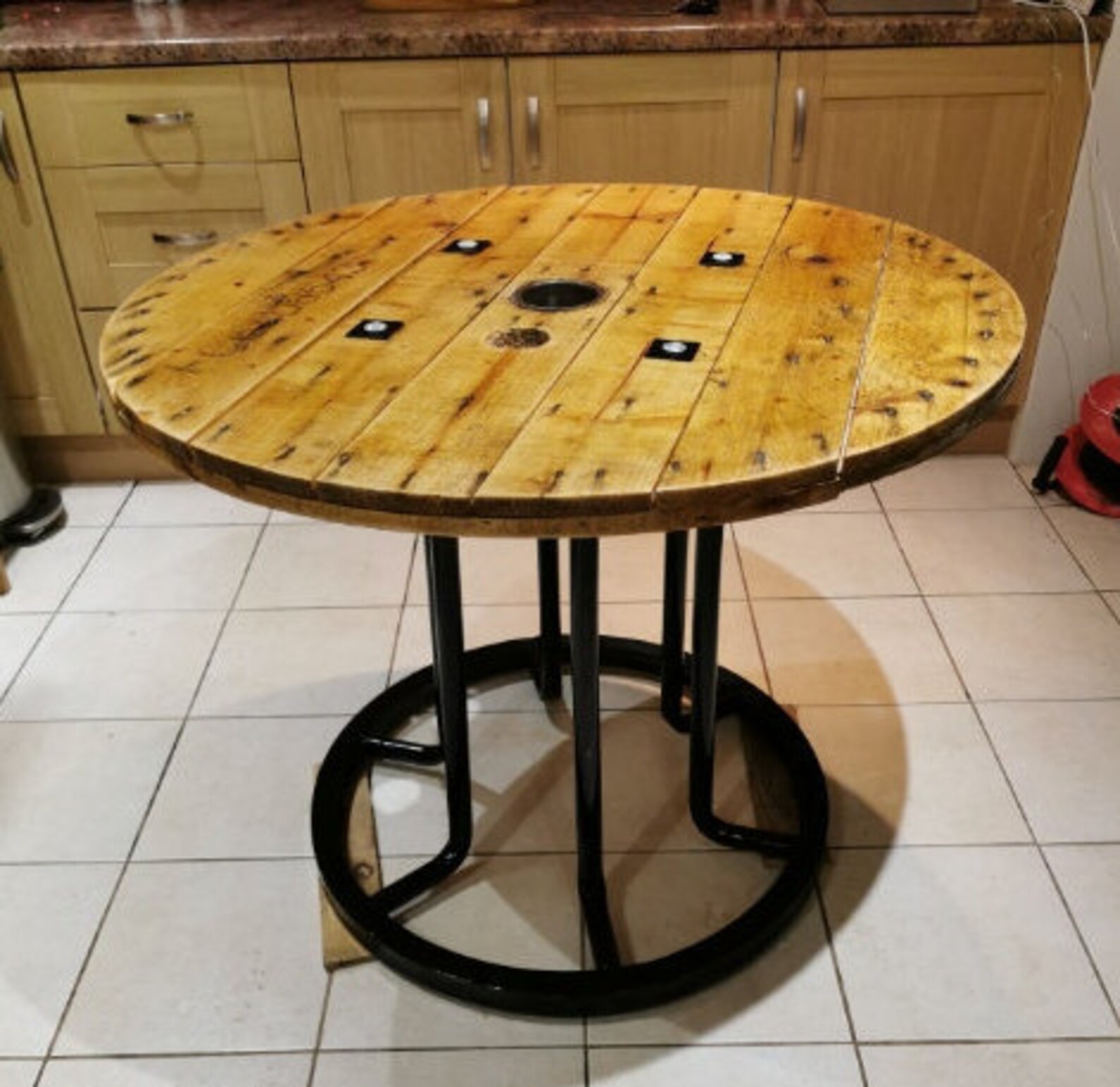 Wooden Cable Drum Reel Round Dinning Living Room Pub Table | Etsy UK