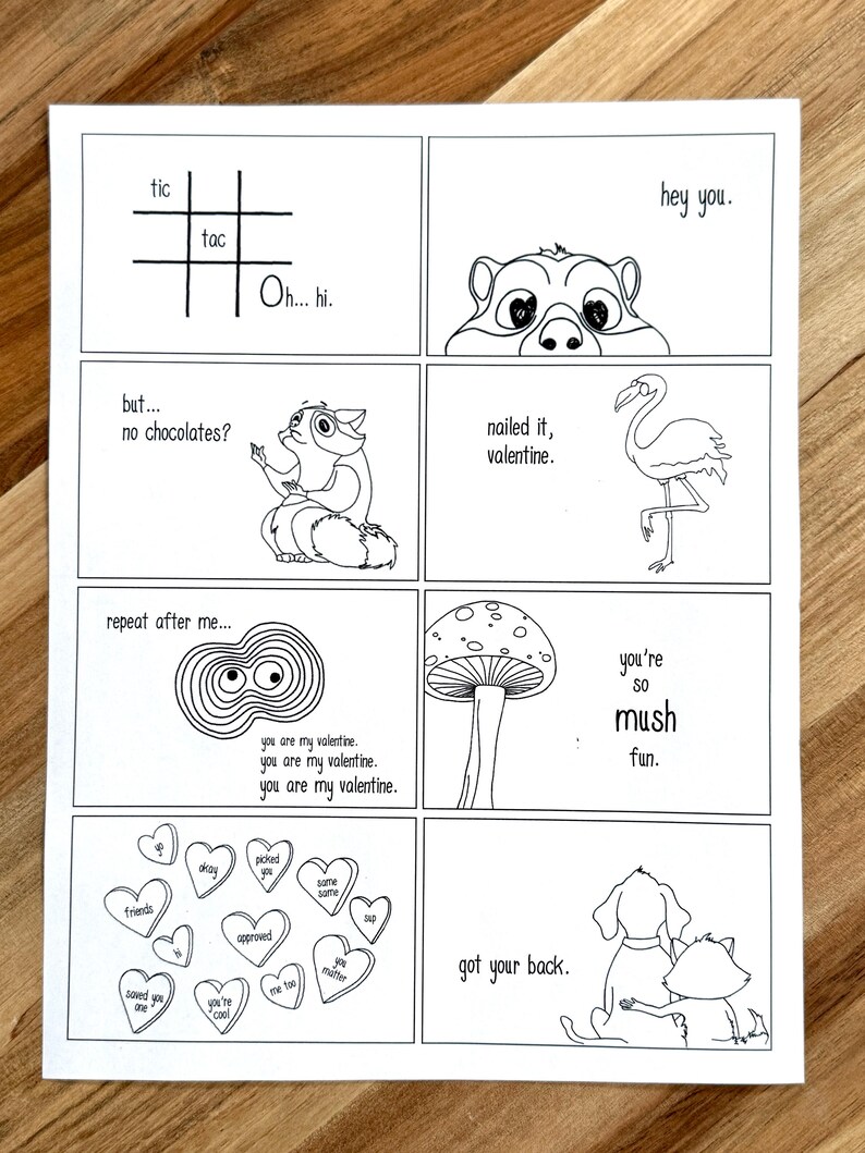 Printable Valentine Cards for Kids, Funny Classroom Valentines, Instant ...