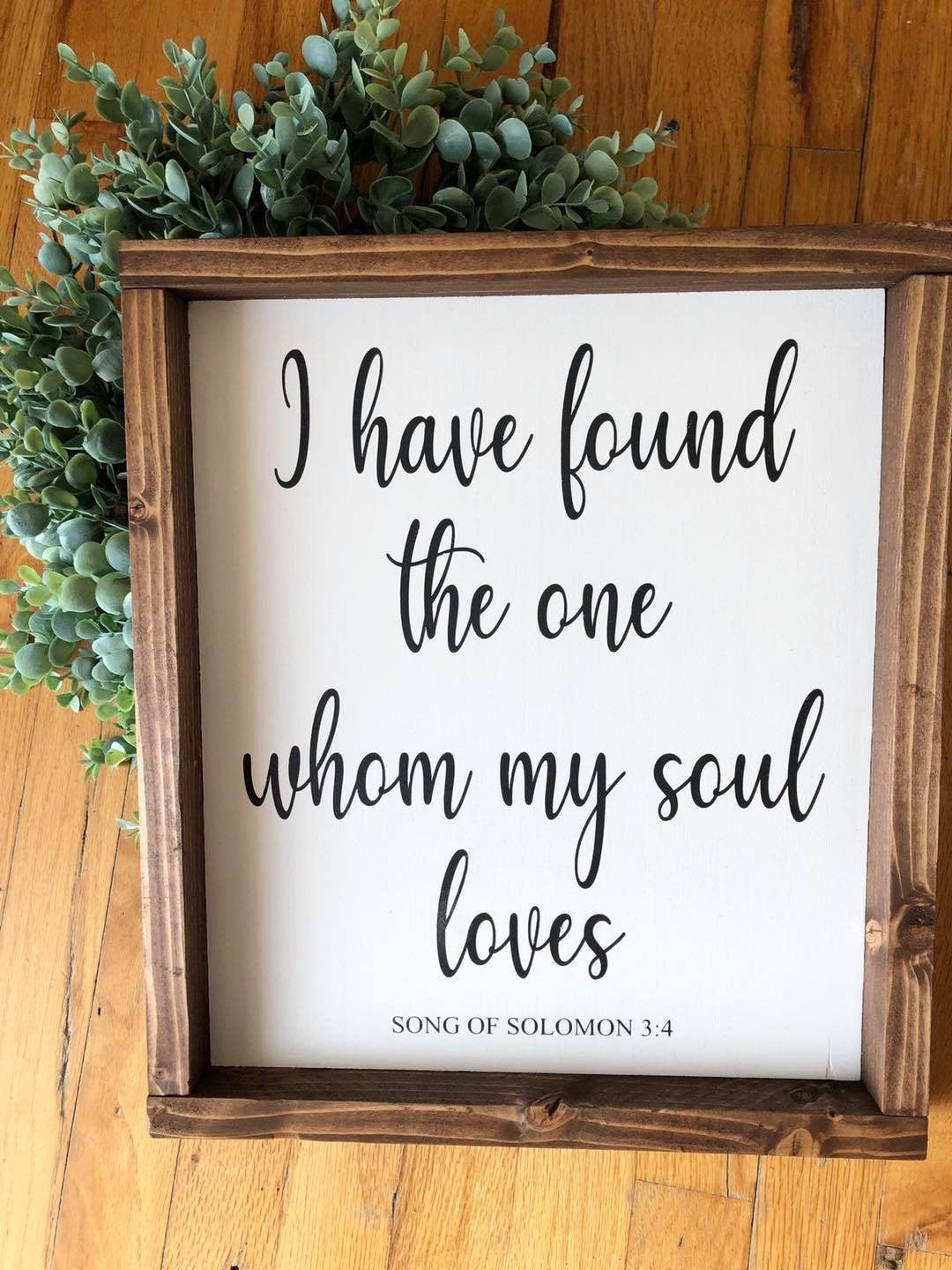 Song of Solomon Sign, Song of Solomon Wall Art, Wood Wall Art Quotes ...