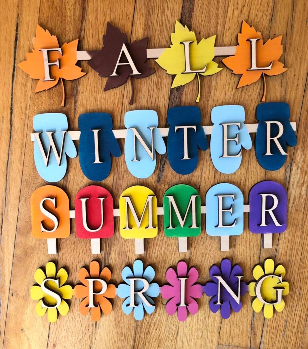 Interchangeable Seasonal Sign Pieces Wood Cutouts for Sign - Etsy
