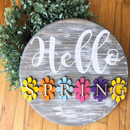 Original Seasonal Interchangeable Hello Sign - Etsy