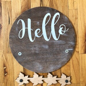Interchangeable Seasonal Sign, Wood Interchangeable, Hello Season Sign ...