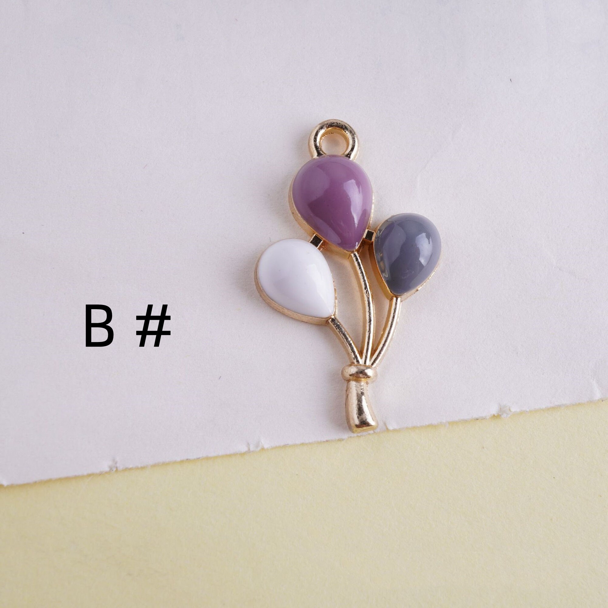 13*25mm Enamel Hot Air Balloon Charms Gold Plated Balloon Charm Pendant ...