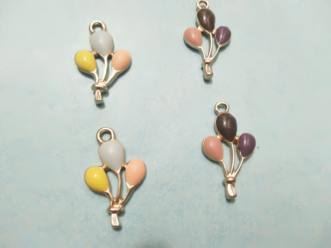 10pcs Hot Air Balloon Charms Enamel Charm,balloon Charm Pendant,gold ...