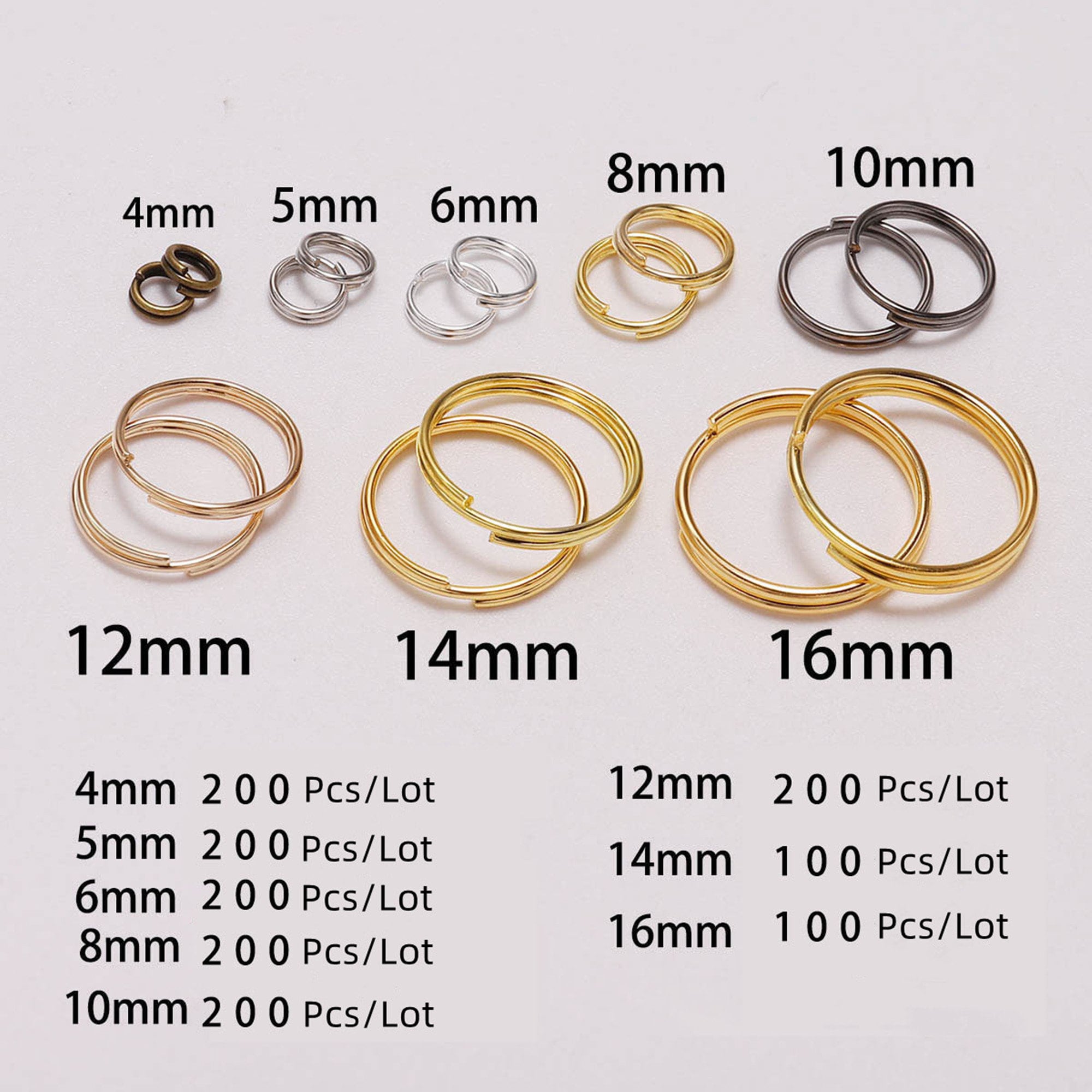 Double Split Jump Rings, Wholesale Jewelry Findings, Split Rings ...