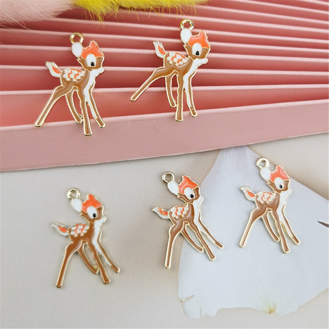 Charm Animal Deer Charms Metal Enamel Charm for Bracelets & Pendants ...