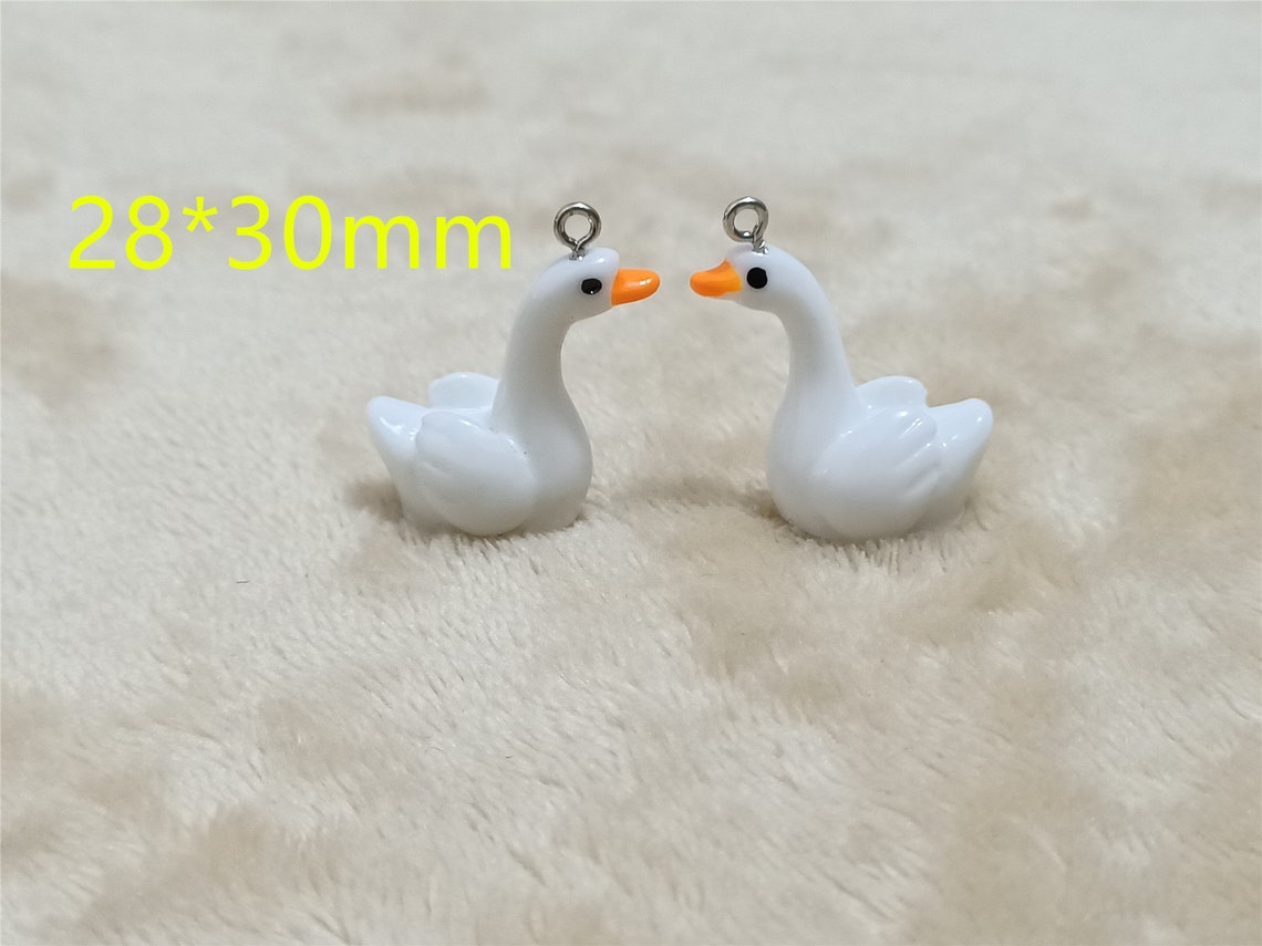 10pcs/lot 3D Small Duck Resin Charms Pendants Animal Dangle for DIY ...