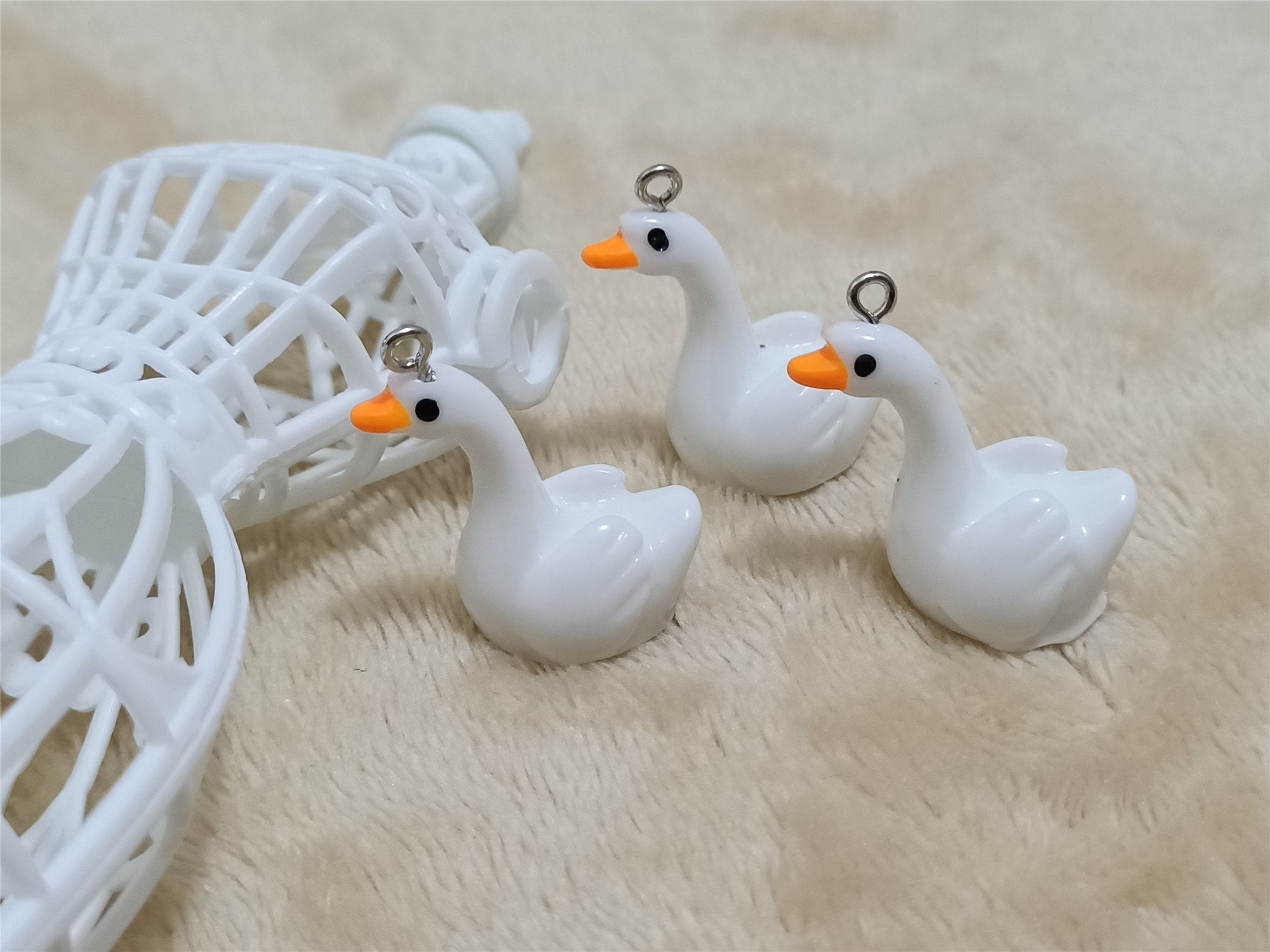 10pcs/lot 3D Small Duck Resin Charms Pendants Animal Dangle - Etsy