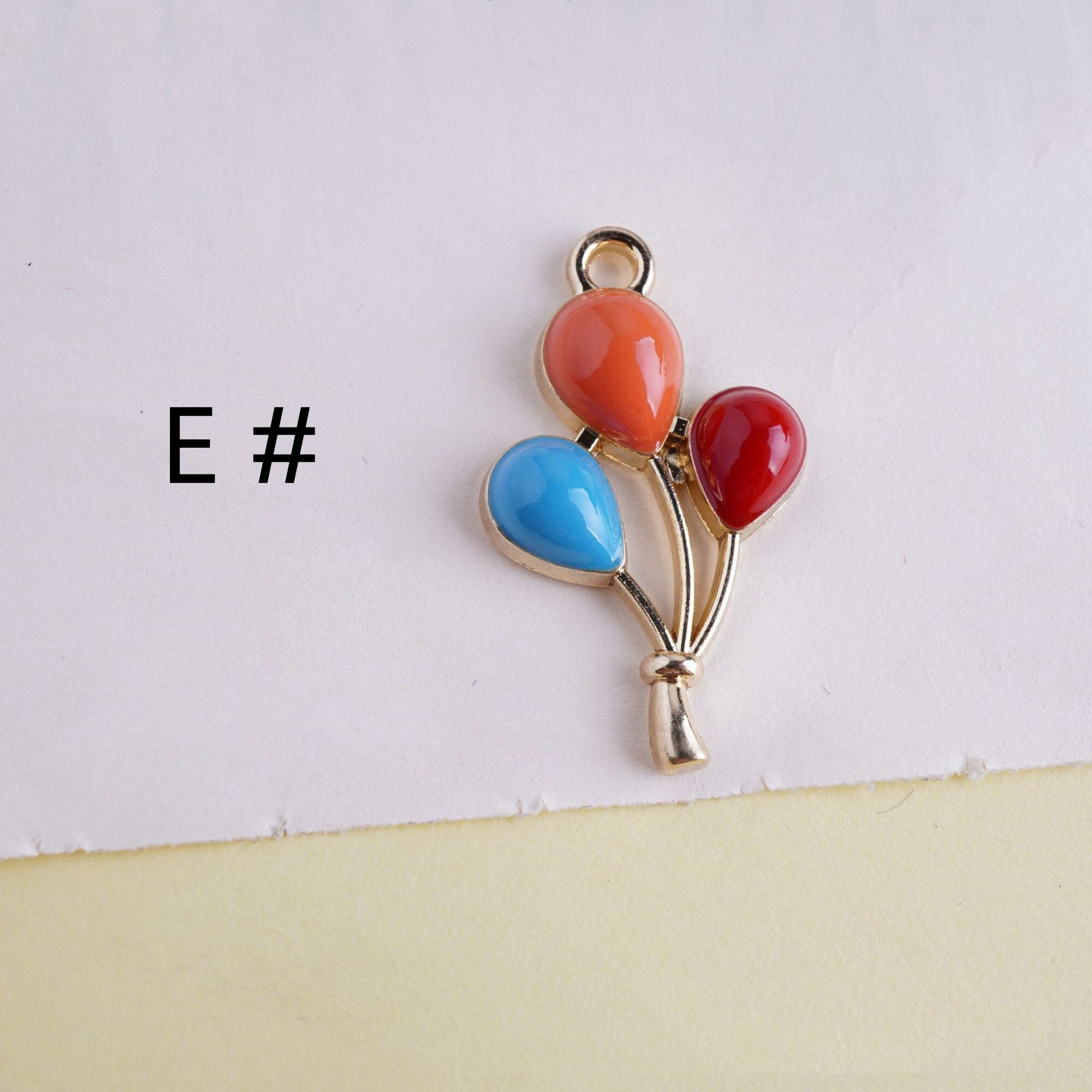13*25mm Enamel Hot Air Balloon Charms Gold Plated Balloon Charm Pendant ...