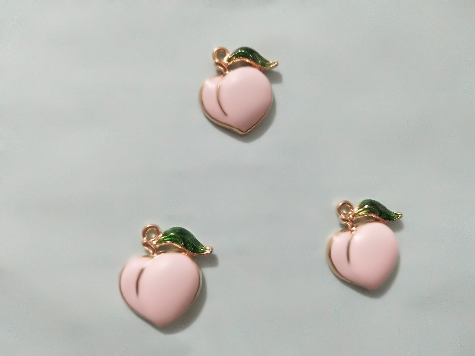 10Pcs Enamel Peach Charm Wholesale Fruit CharmPink Peach | Etsy
