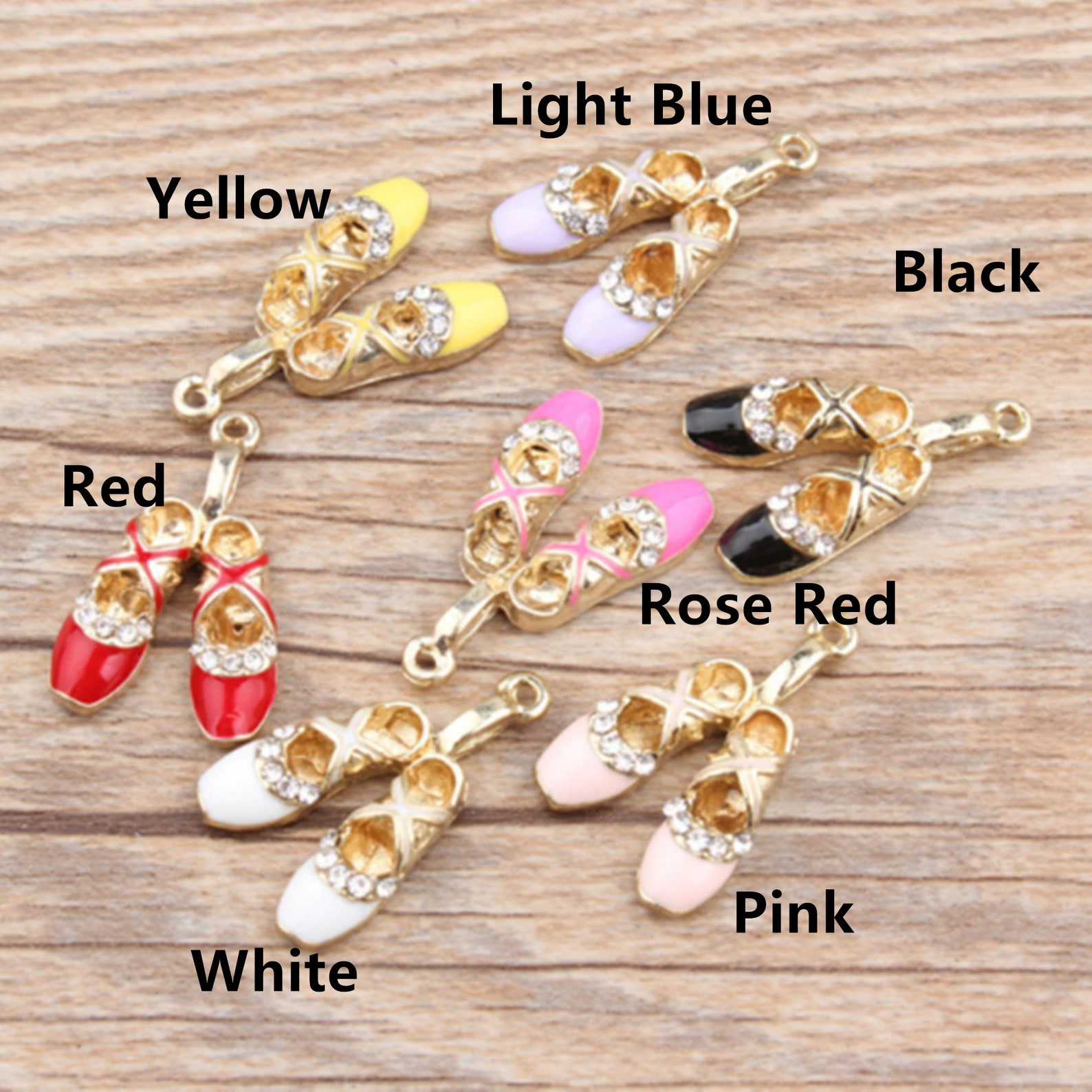 10 30 Ballet Shoes Charms Pendants,ballerina Slipper Ballet Shoe ...
