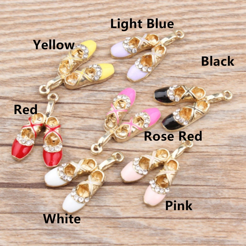 10 30 Ballet Shoes Charms Pendants,ballerina Slipper Ballet Shoe ...