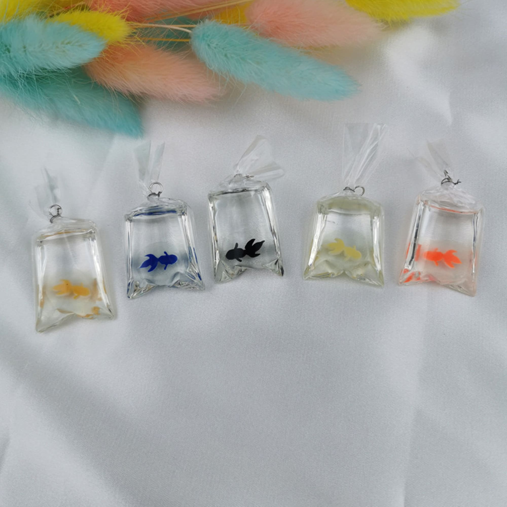 5 Color 10pcs Transparent Resin Goldfish Charms Small Fish in - Etsy