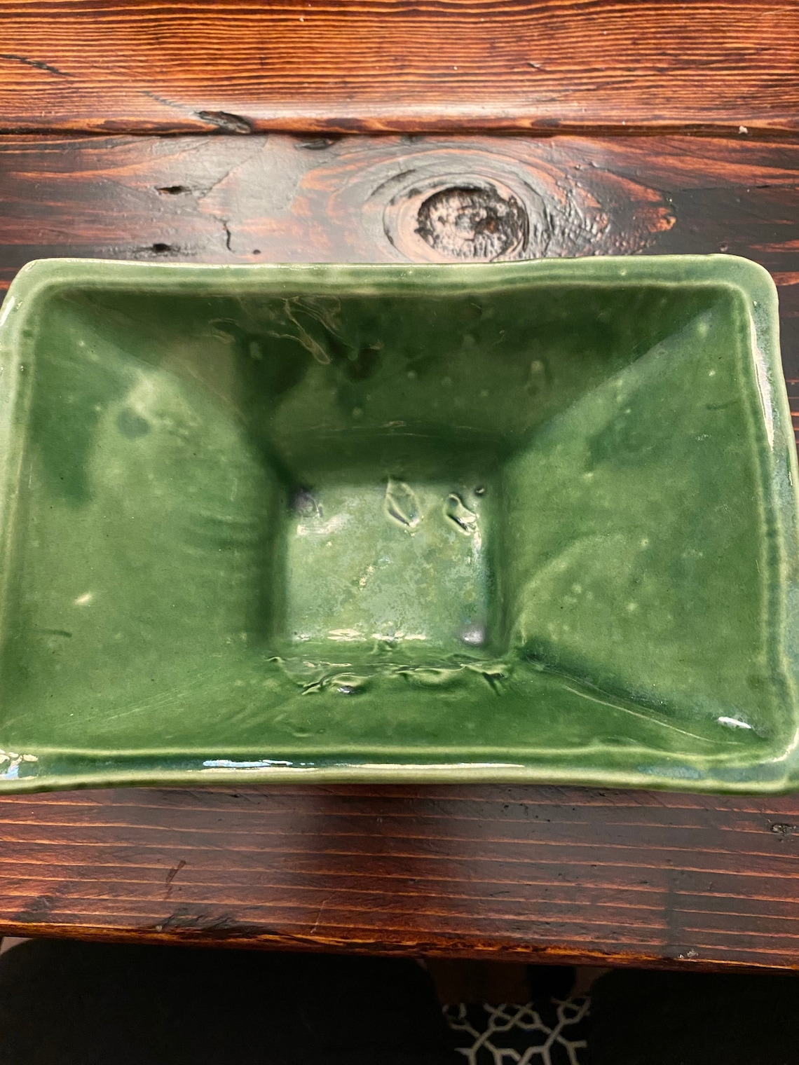 Green Trapezoid Shaped Planter - Etsy