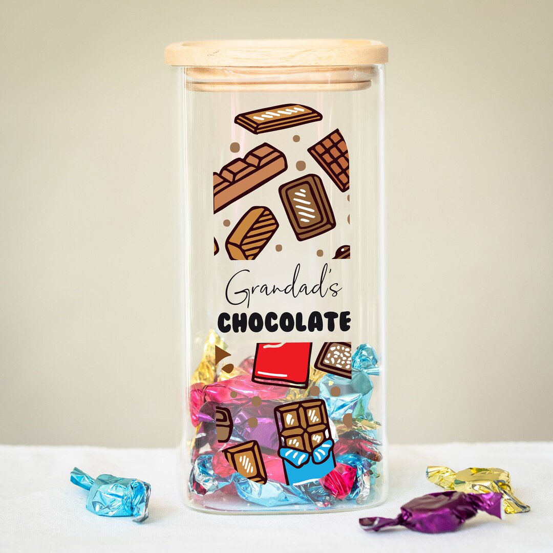 Personalised Glass Chocolate Jar | Sweet Tin | Treat Jar | Sweet Tooth ...