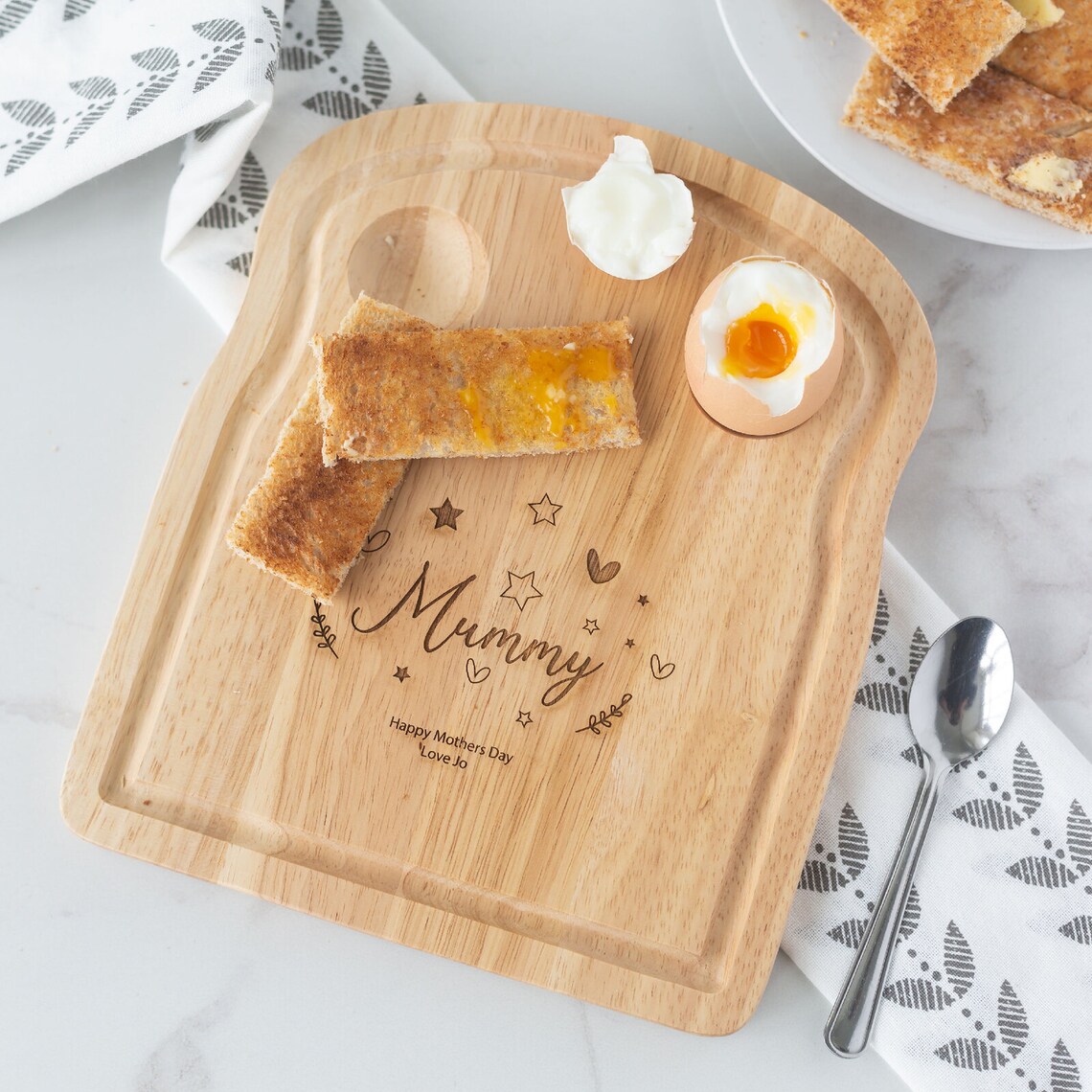 Personalised Wooden Breakfast Egg Board - Etsy