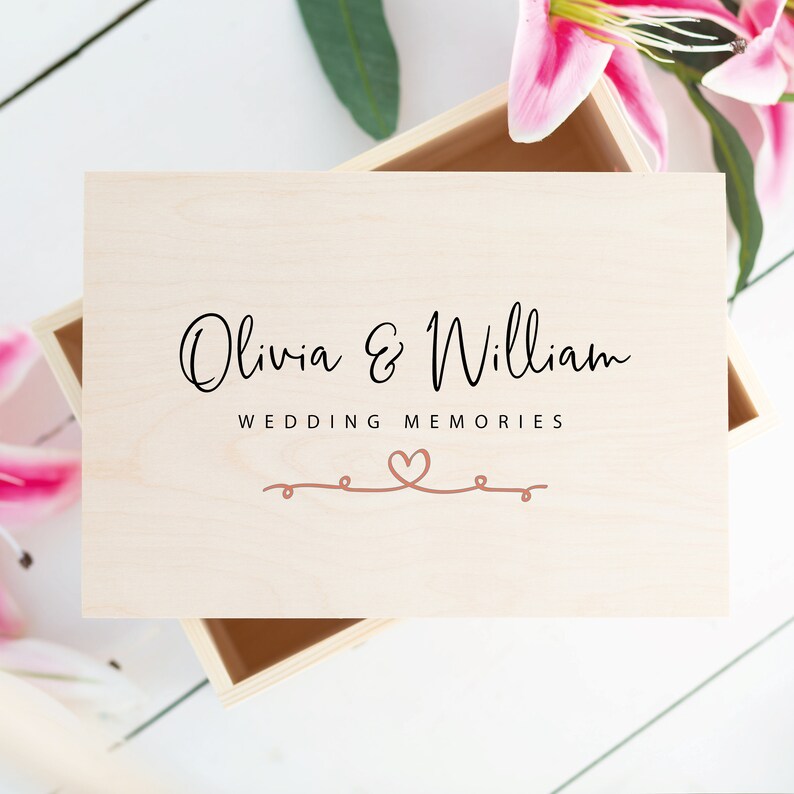 Personalised Wooden Wedding Memories Storage Box - Etsy