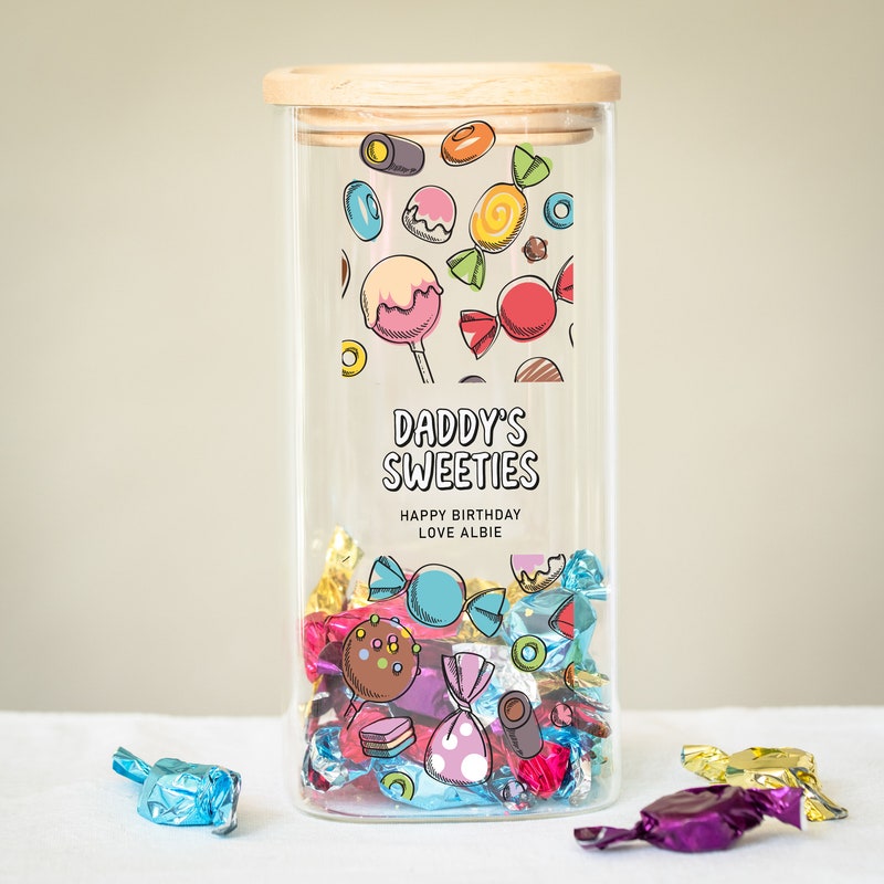 Small Glass Sweet Jar - Etsy UK
