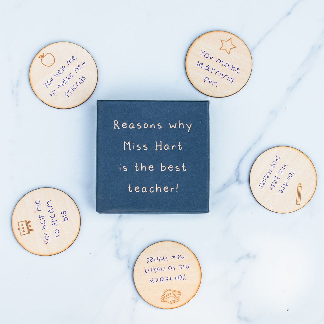 Personalised ‘reasons Why Best Teacher’ Token Box - Etsy