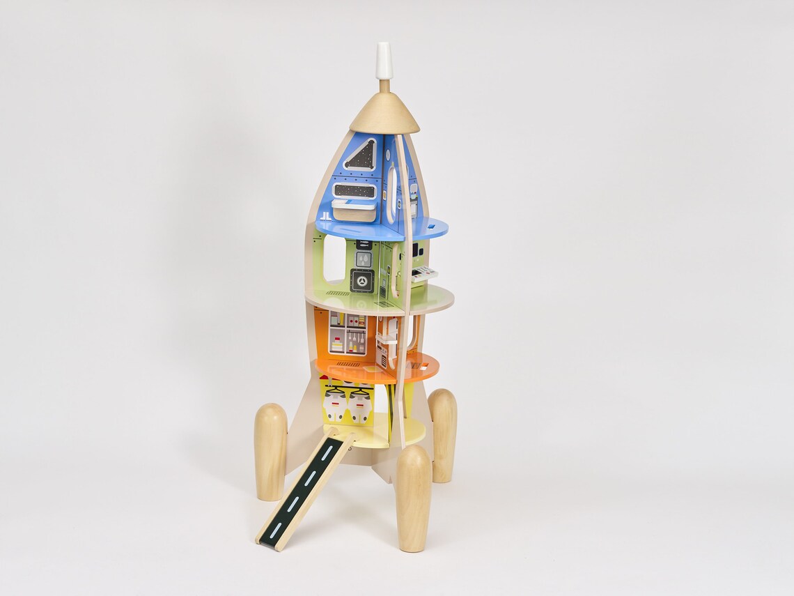 Personalised Wooden Large Rocket Ship House - Etsy UK