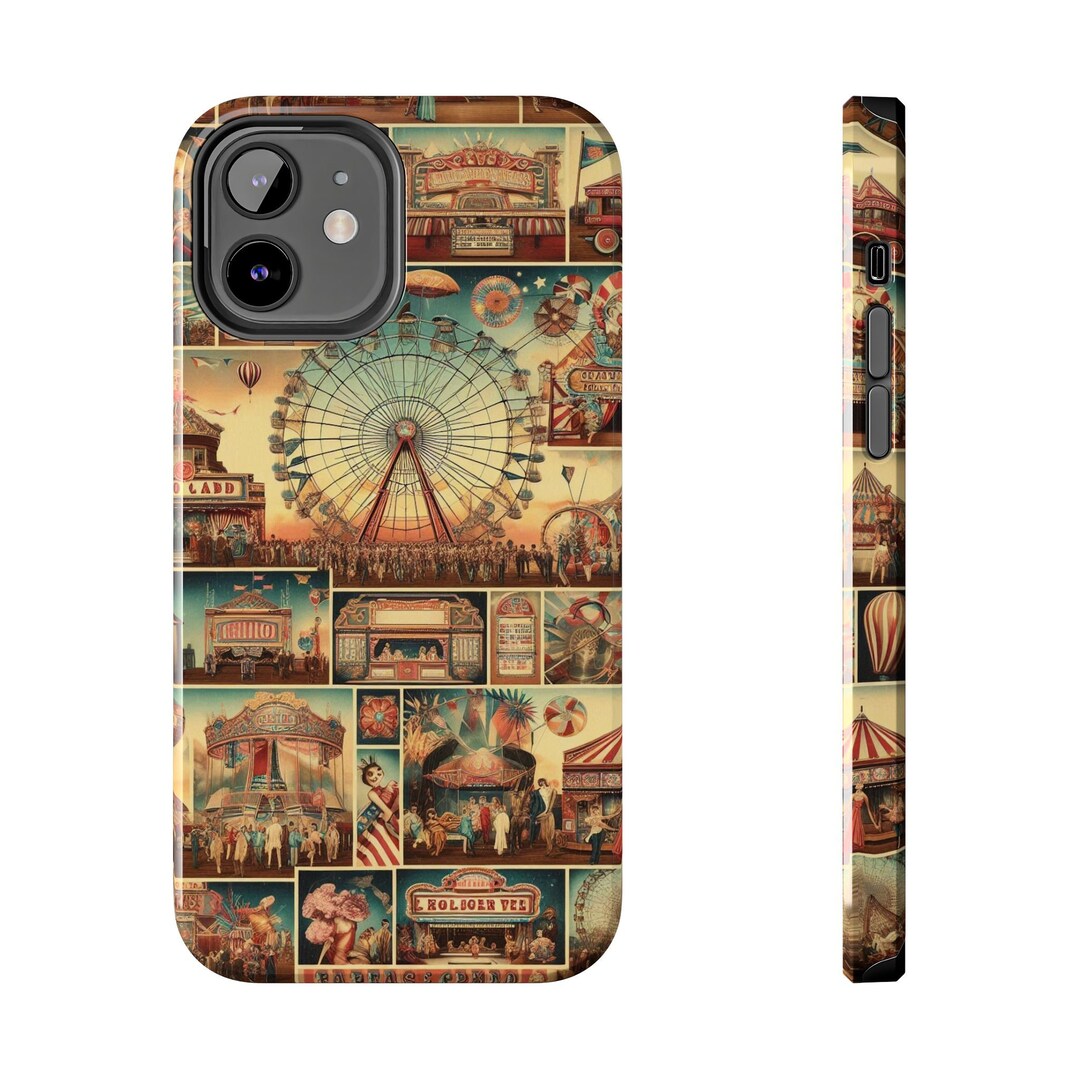 Vintage Carnival Phone Case, Retro Phone Cover, Nostalgic Case,circus ...