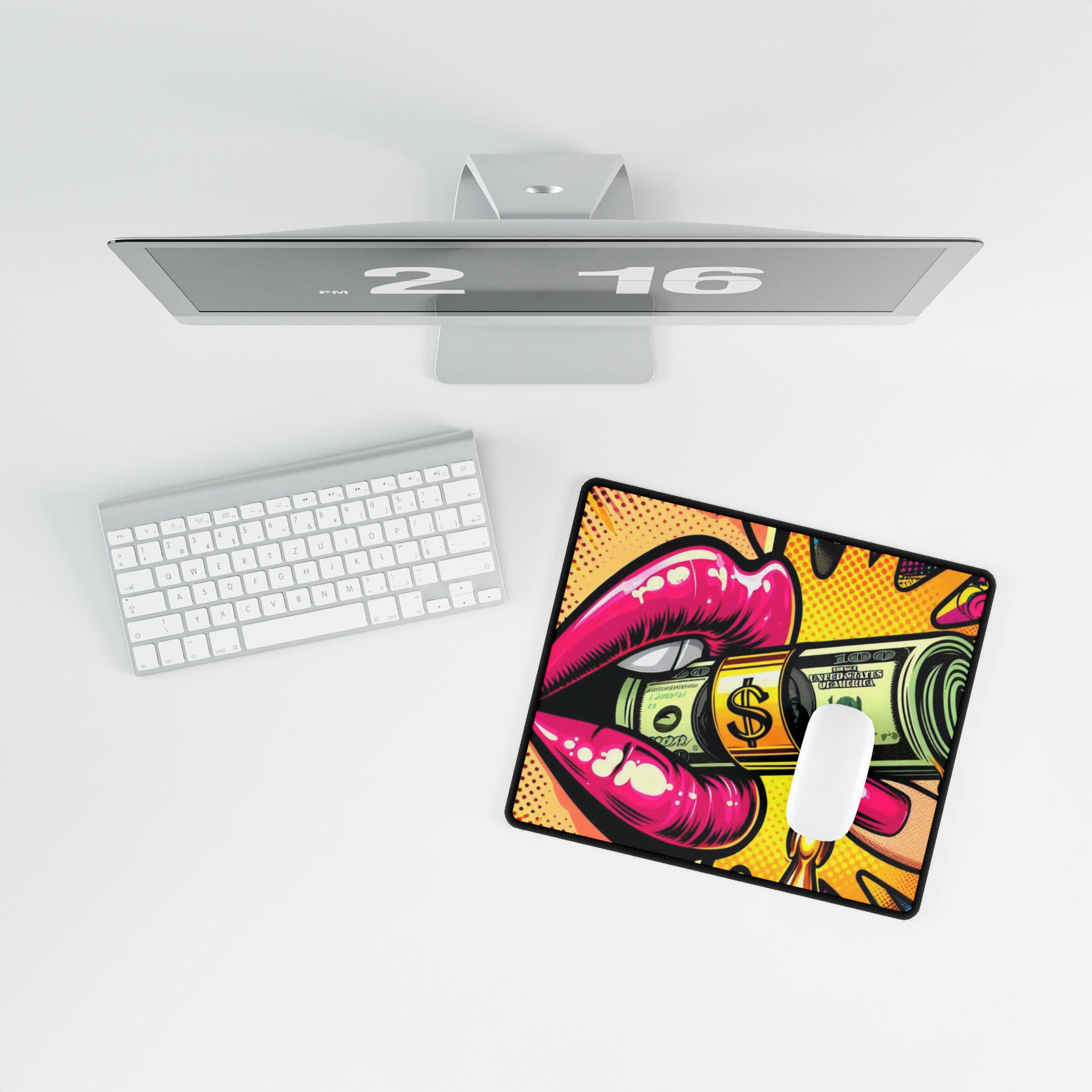 Pop Art Desk Mat, Dollar Bills Design, Money Desk Mat, Bold Graphic ...