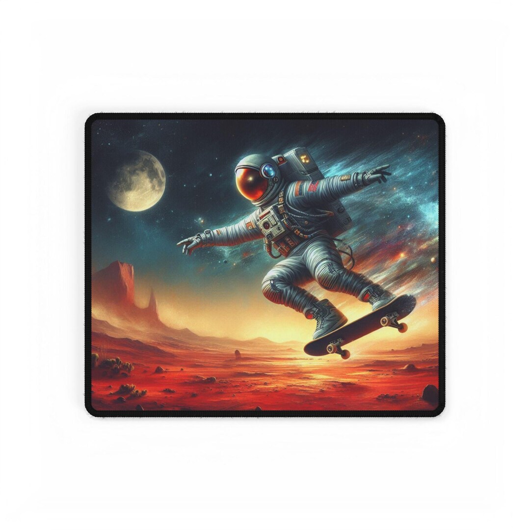 Astronaut Desk Mat, Mars Animation Desk Pad, Space Desk Mat, Space ...