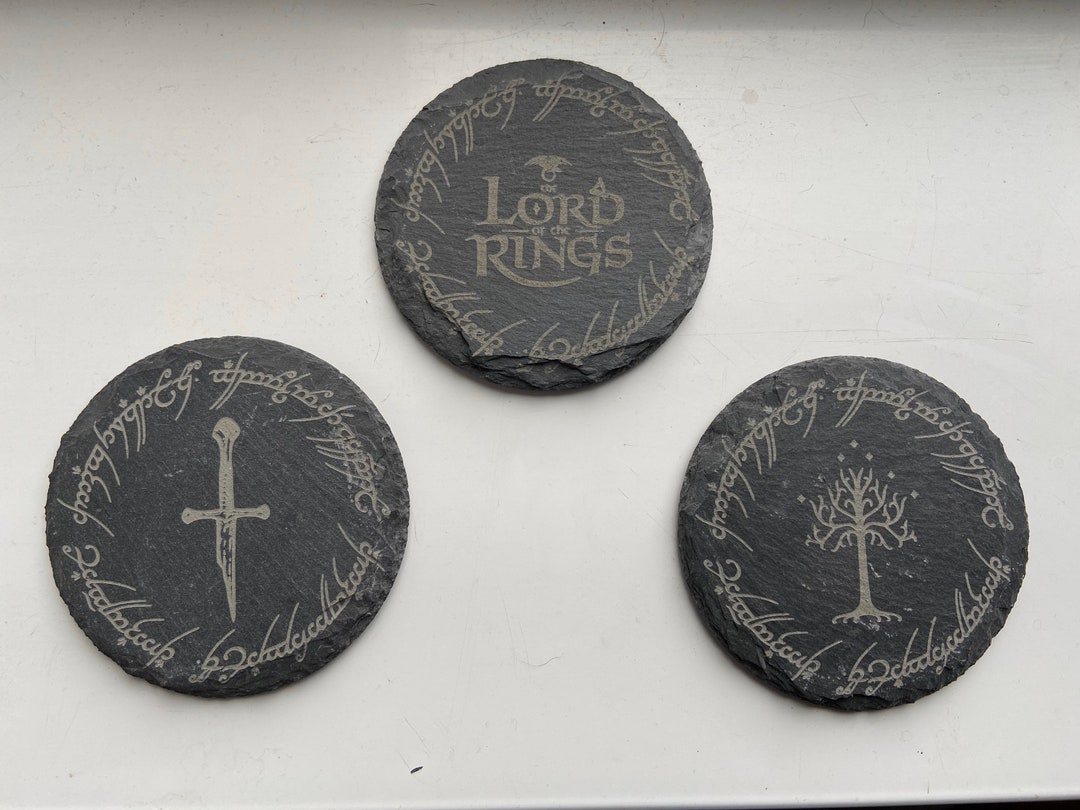 Lord the Rings Slate Coaster Sets - Etsy